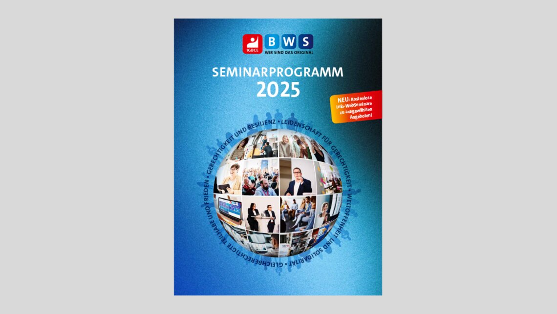 Seminarprogramm: alle Veranstaltungen auf einen Blick | IGBCE BWS